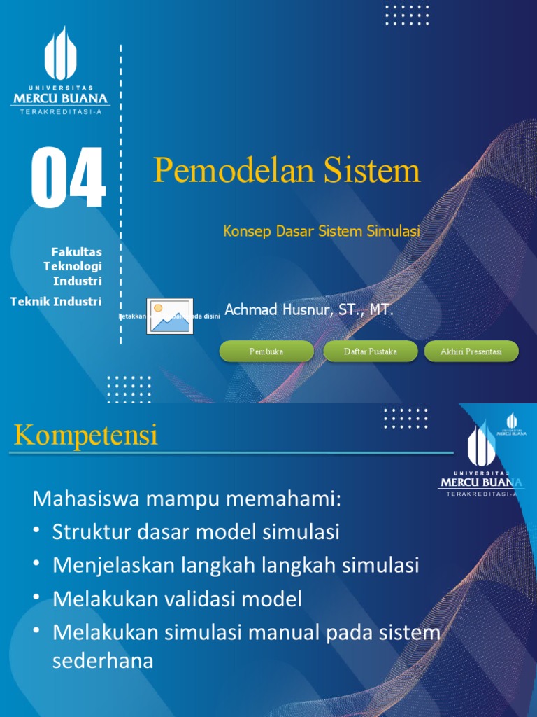 Modul 4 - Konsep Dasar Sistem Simulasi | PDF