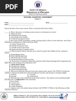 Diagnostic Test in Grade 4 Subjects | PDF