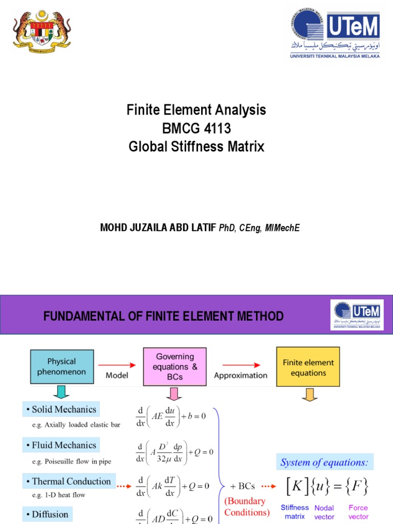 Finite Element Analysis Pdf Finite Element Method Stiffness