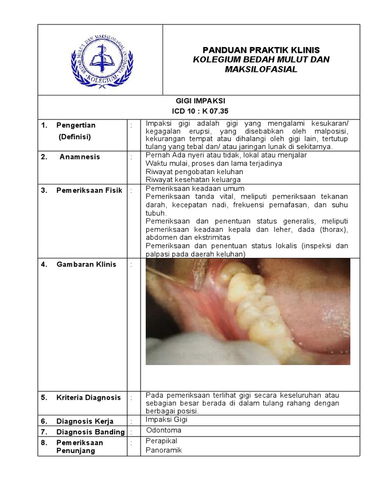 PPK Gigi - Gigi Impaksi | PDF