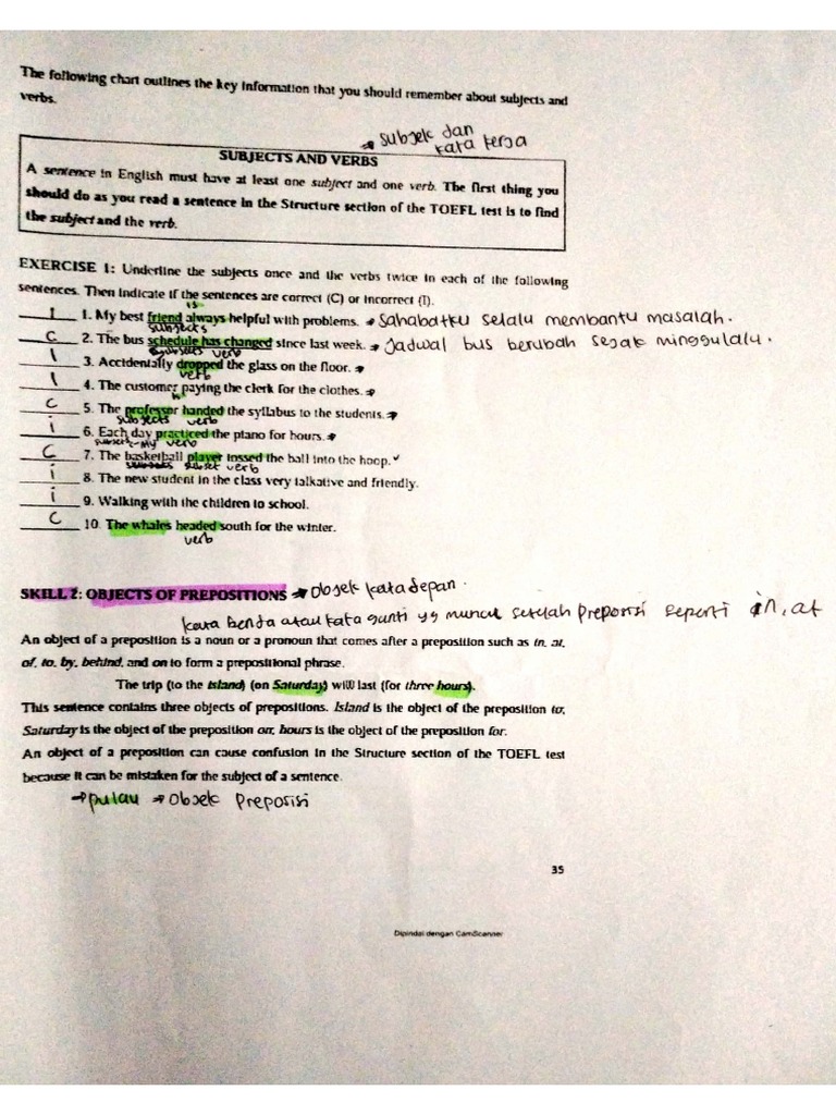 Materi Toefl 1-10 | PDF