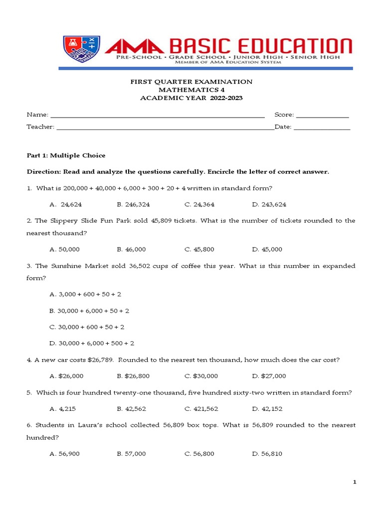 Testpaper G4 Q1 Pdf