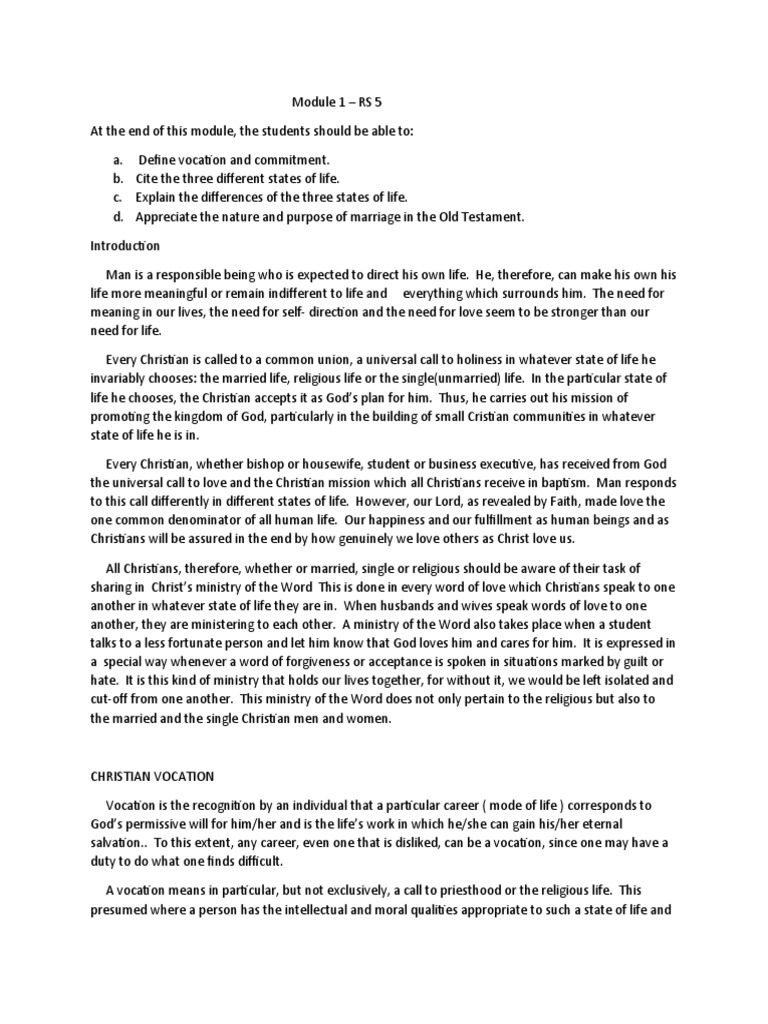 Module 1 - RS 5 | PDF | Book Of Genesis | Marriage