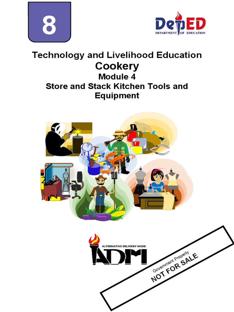 TLE Cookery q3 Mod4 v1 | PDF | Dishwasher | Kitchen Utensil