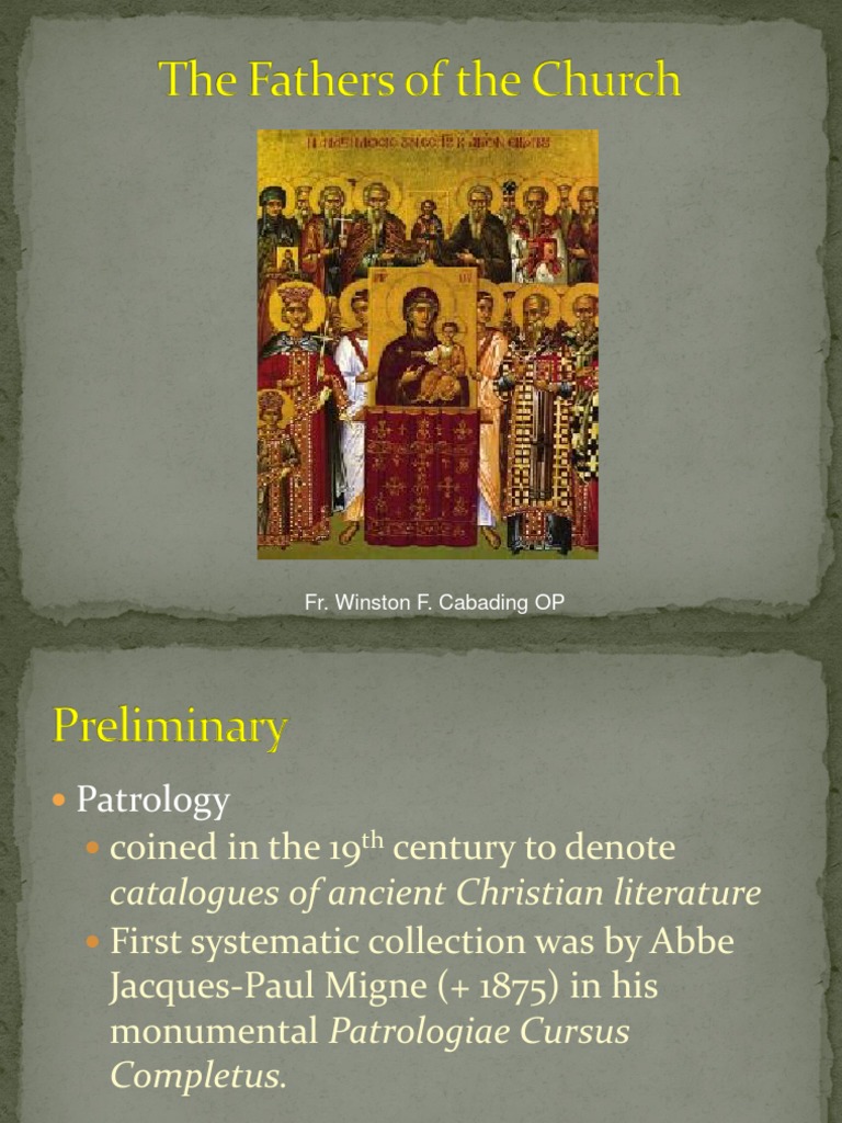 Understanding the Fathers of the Church | PDF | Council Of Chalcedon ...
