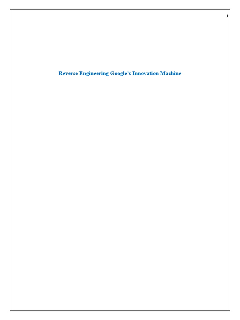 Google's Innovation Insights | PDF | Innovation | Society