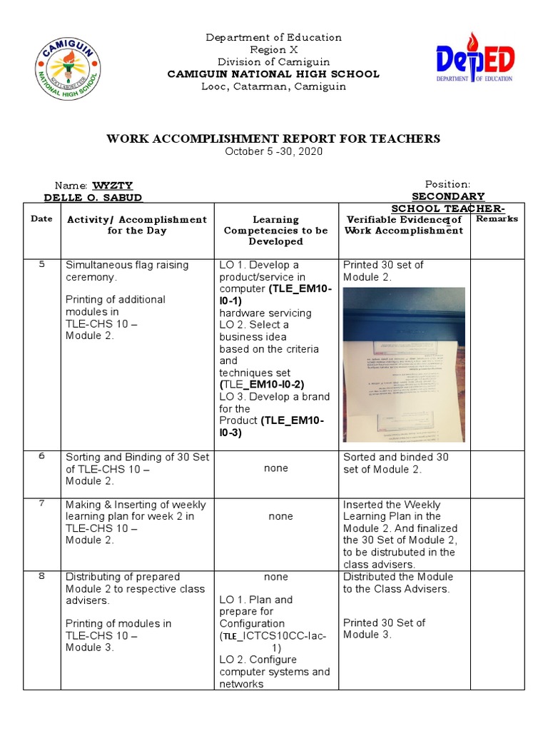 Accomplishment Report | PDF | Computing | Computer Science