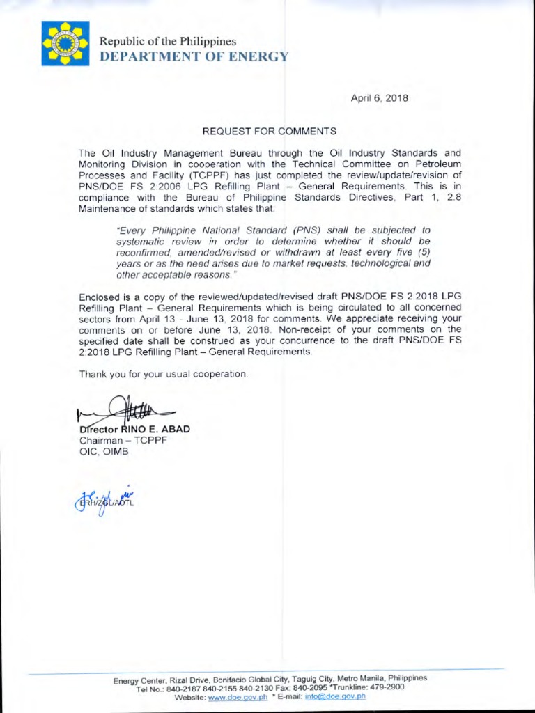 LPG Doe Guidelines | PDF