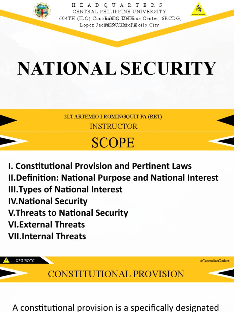 National Security | PDF | Government