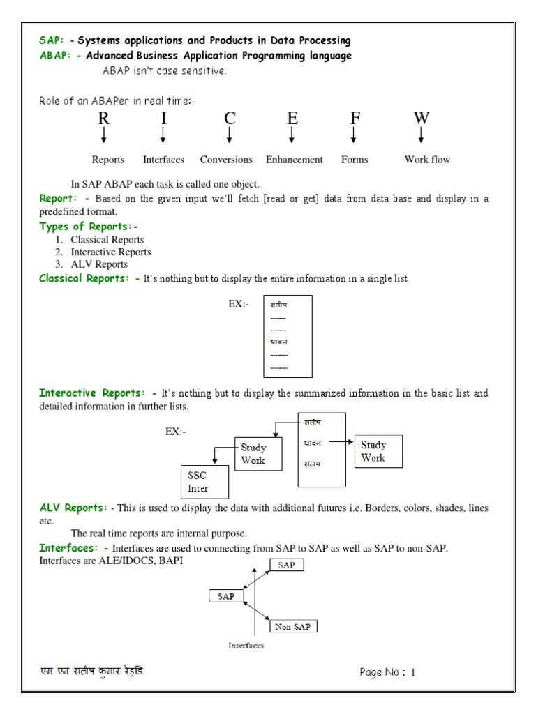 Sap Abap V.1 | PDF | Computers