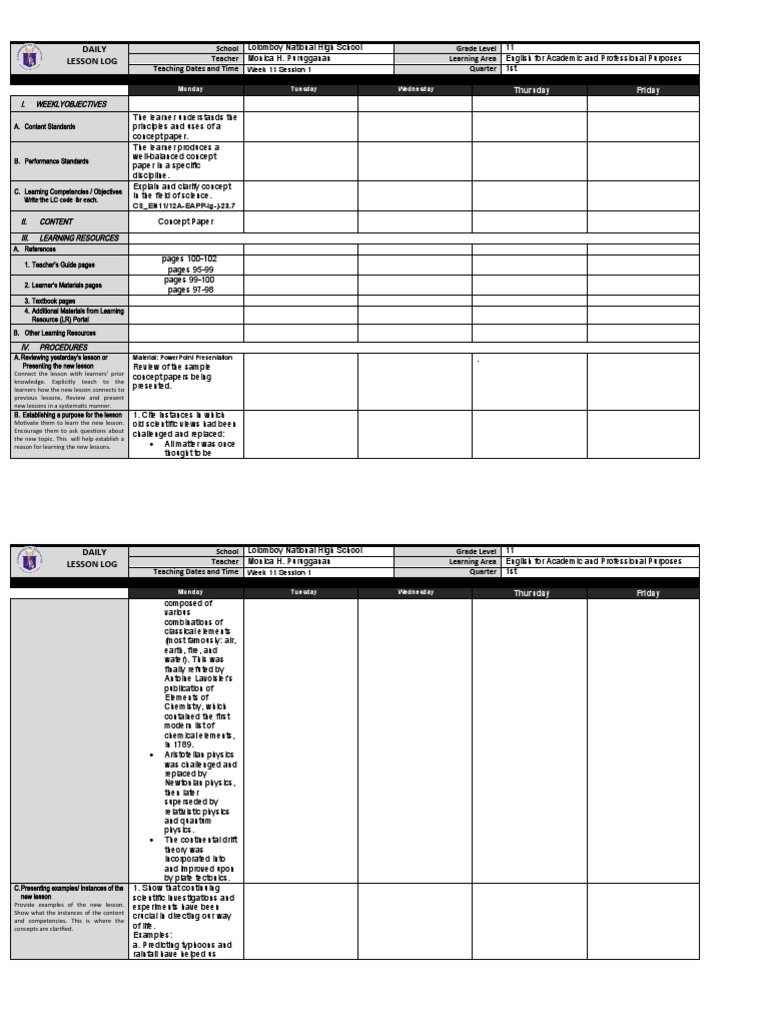 DLL - EAPP - LC 23.7 Purugganan Monica H | PDF | Teaching Method | Learning