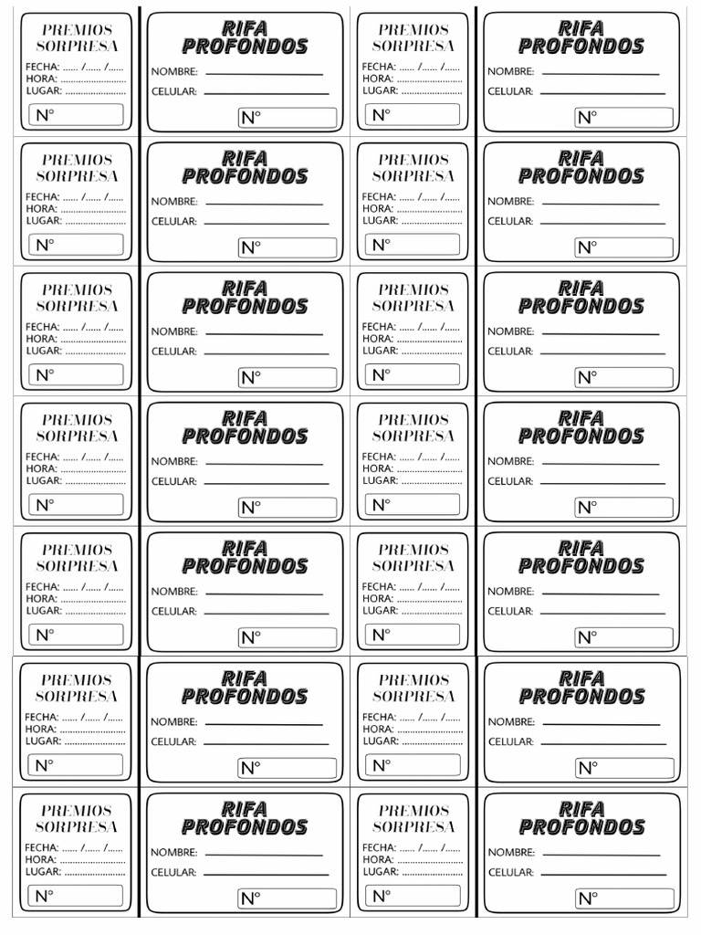 Retícula A4 Rifa | PDF