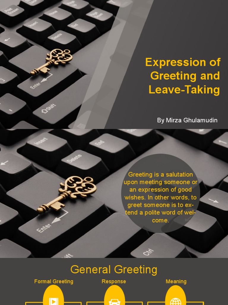 Expression of Greeting and Leave-Taking | PDF
