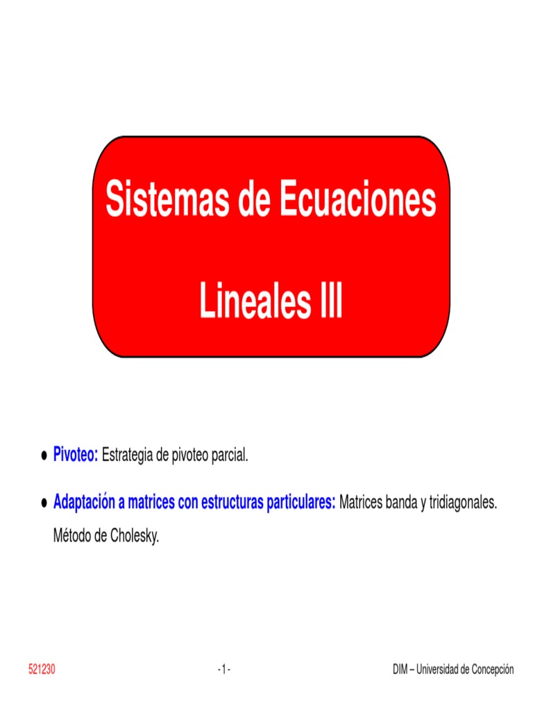 Pivoteo en Sistemas de Ecuaciones | PDF | Matriz (Matemáticas ...