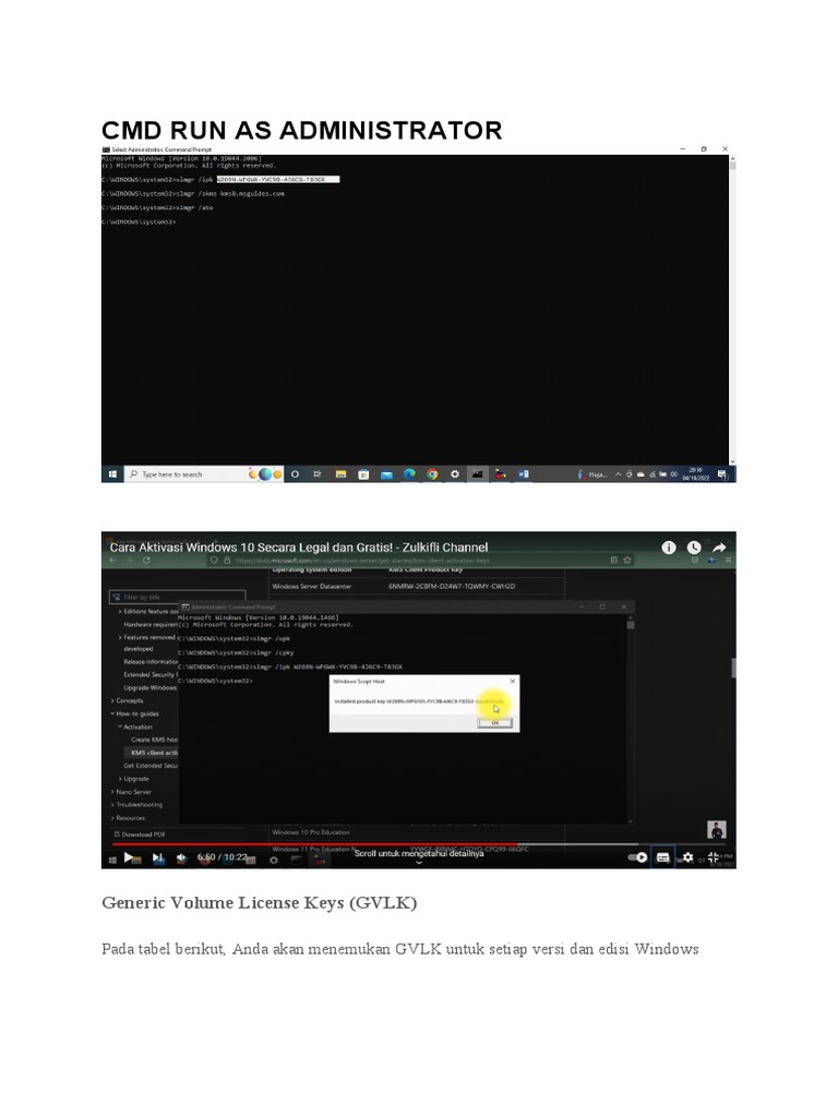Windows GVLK Keys Overview | PDF | Computing | Microsoft Software