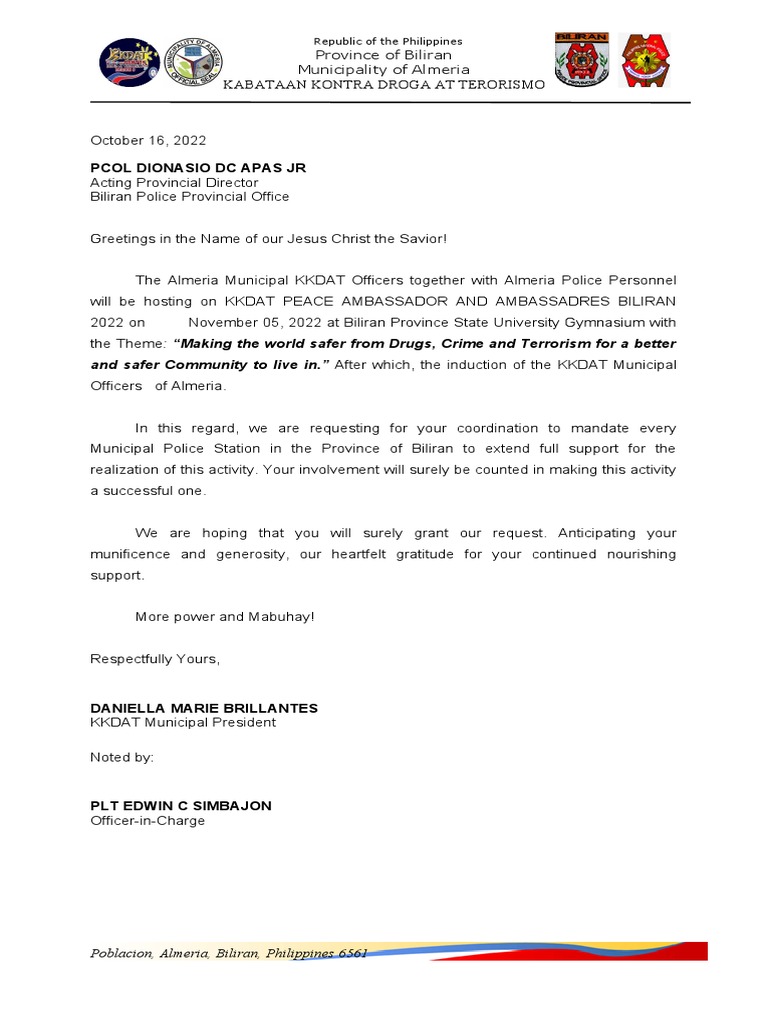 KKDAT Commu. Letter Province | PDF