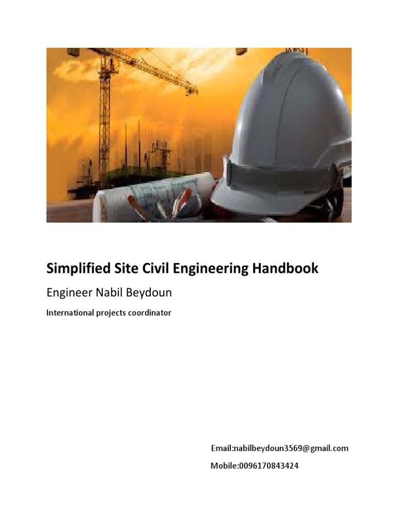Civil Site Engineer Handbook by Nabil Beydoun | PDF | Concrete | Masonry