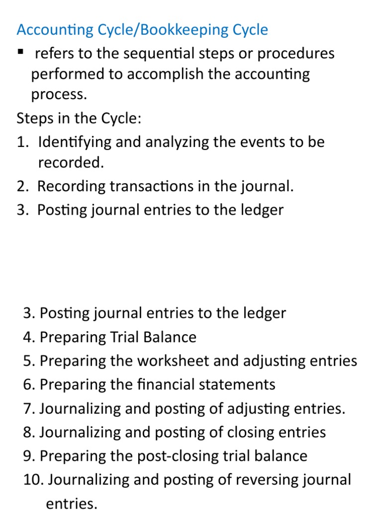 Bookkeeping Journalizing Posting Prepare Trial Balance | PDF