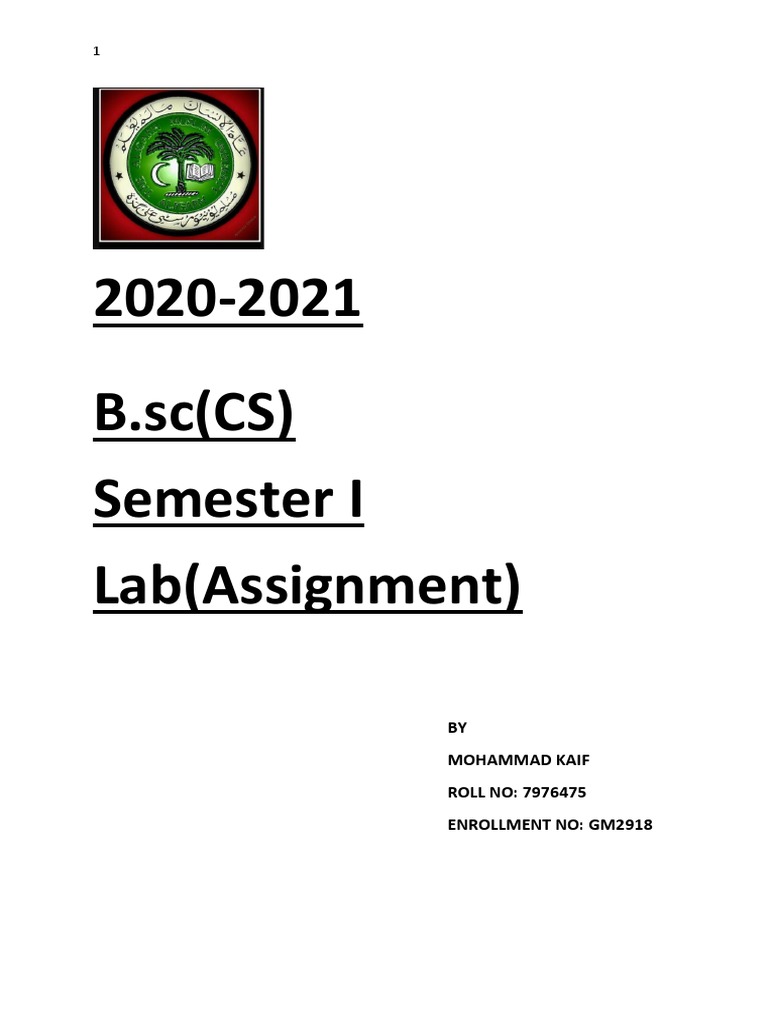 Mohammad Kaif Week 1and2 Lab Assignment Pdf Pdf Computer File C 