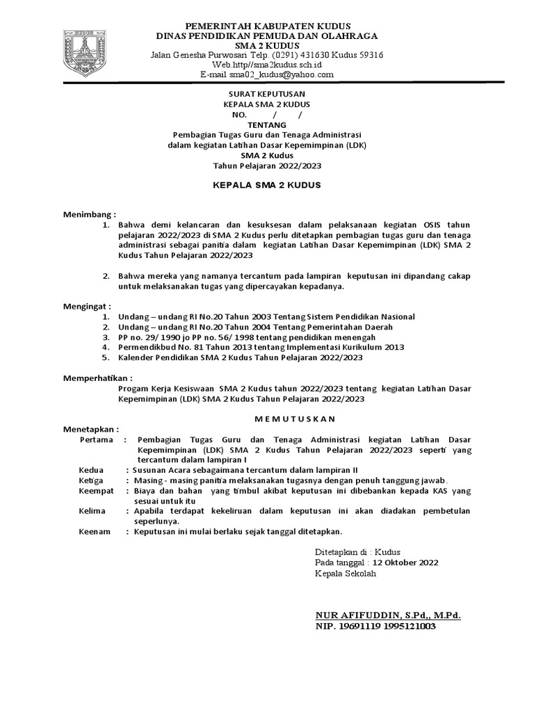 LDK Osis Sma 2022 | PDF