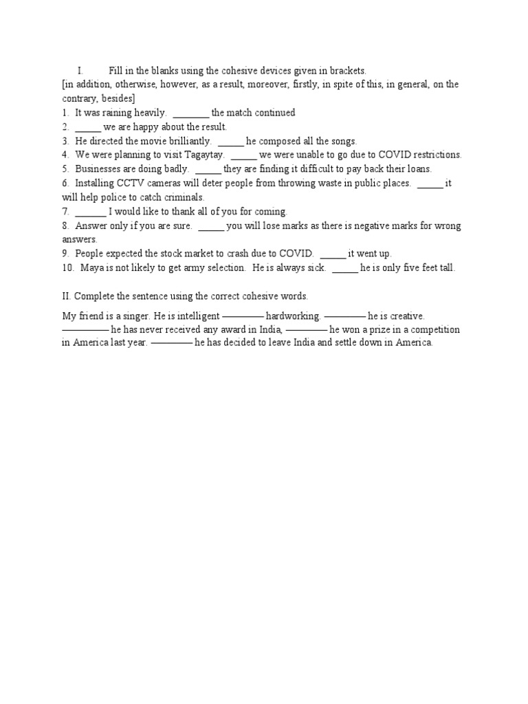 Grade 8 Worksheet | PDF