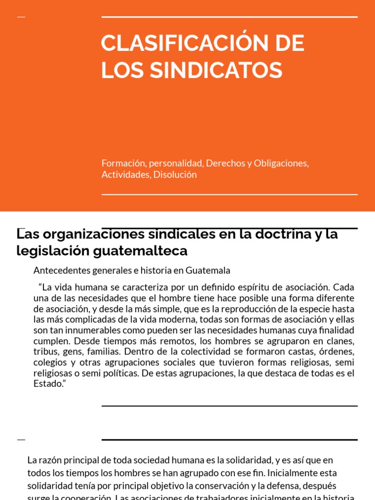 Clasificación de Los Sindicatos | PDF | Ley Pública | Sindicato