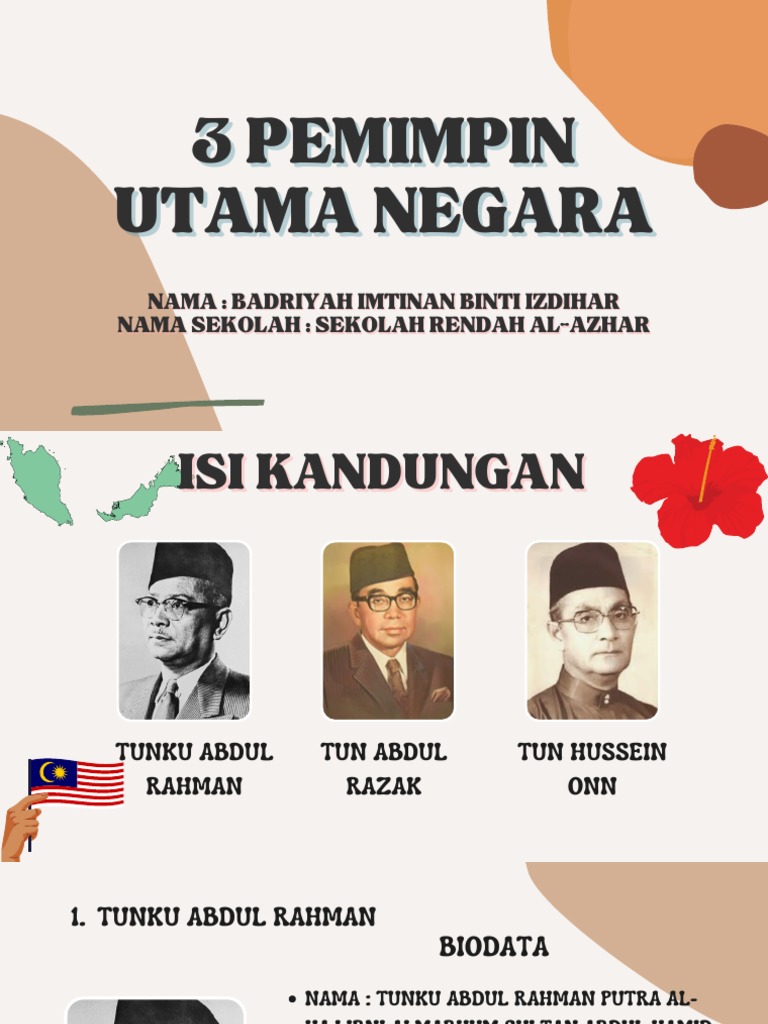 3 Pemimpin Utama Negara | PDF