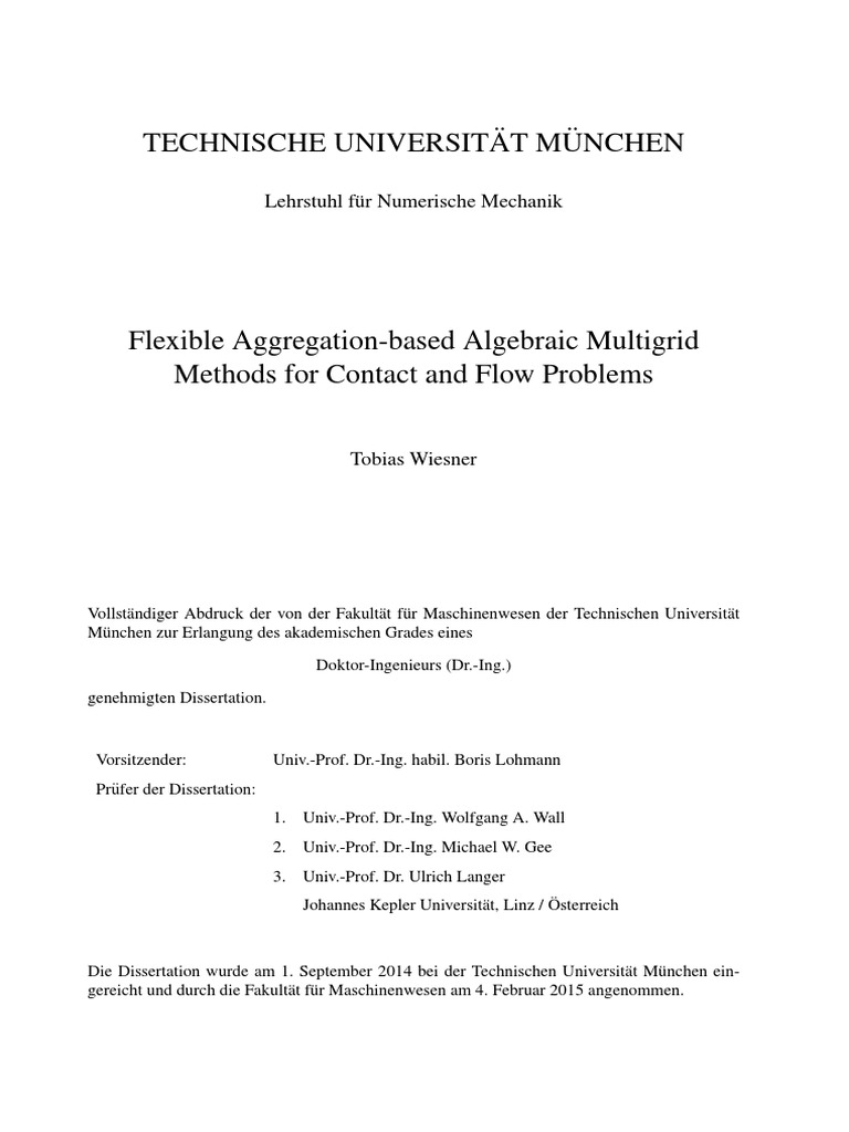 Flexible Algebraic Multigrid Methods | PDF | Finite Element Method | System Of Linear Equations