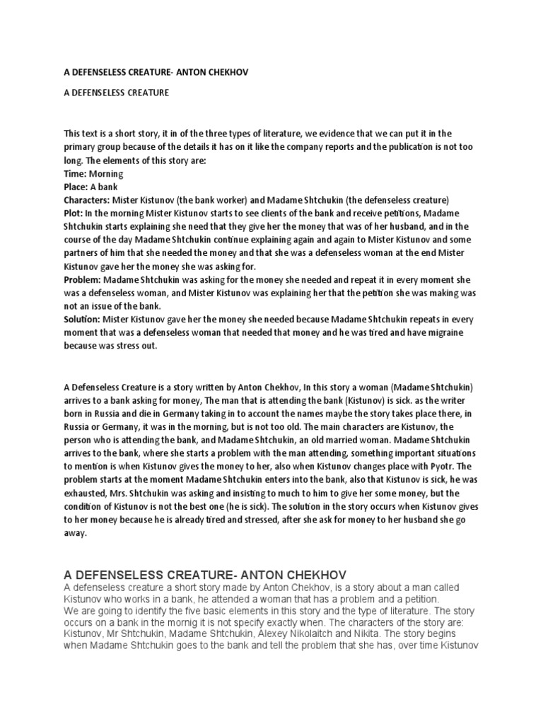 A Defenseless Creature | PDF