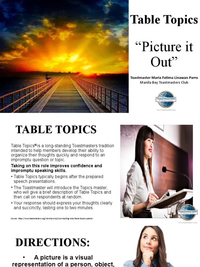 Table Topics Picture Me | PDF