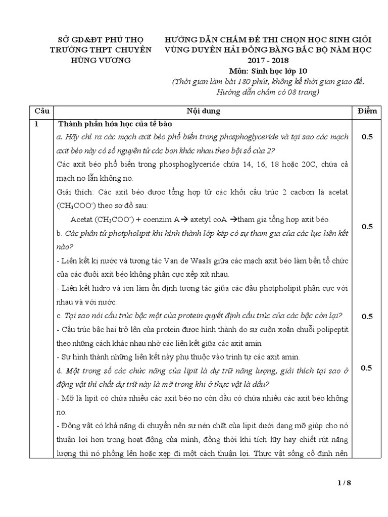 (Lib24.vn) Dap-An-De-Thi-Chon-Hsg-Sinh-Hoc-Duyen-Hai-Dong-Bang-Bac-Bo-Sinh-10-Nam-Hoc-2017-2018 ...