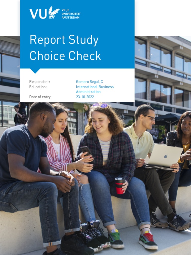 Study-Choice-Check-VU-Cristina-International Business Administration | PDF | Science | Sociology
