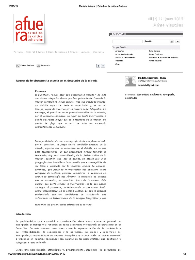 Acerca de Lo Obsceno La Escena en El Des | PDF | Teatro