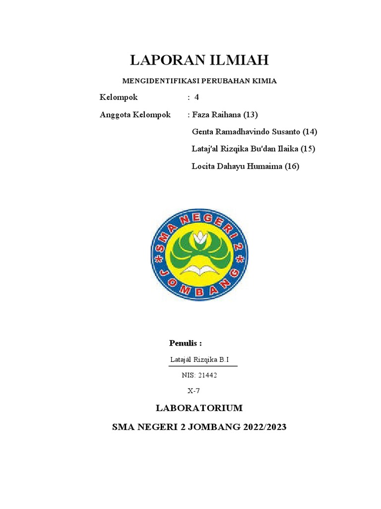 Laporan Ilmiah Lembar 1 | PDF