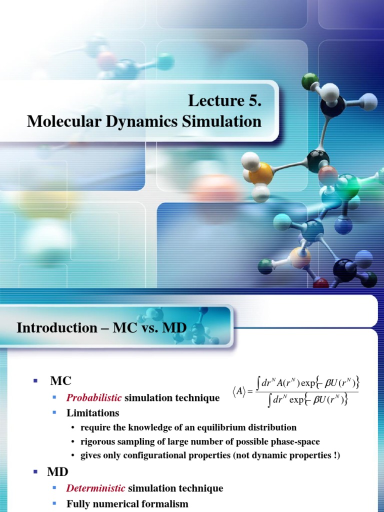 Molecular Dynamics for Researchers | PDF | Momentum | Lagrangian Mechanics