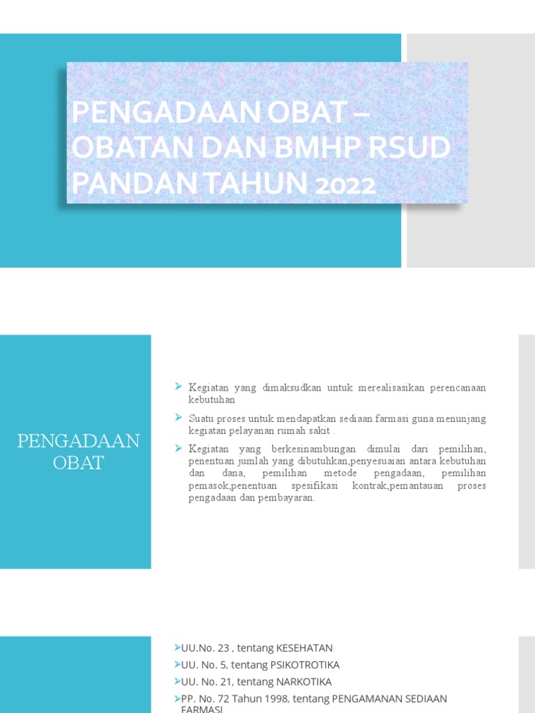 Pengadaan Obat RSUD Pandan 2022 | PDF | Pengembangan Diri | Kesehatan ...
