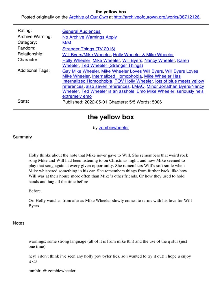 The Yellow Box | PDF