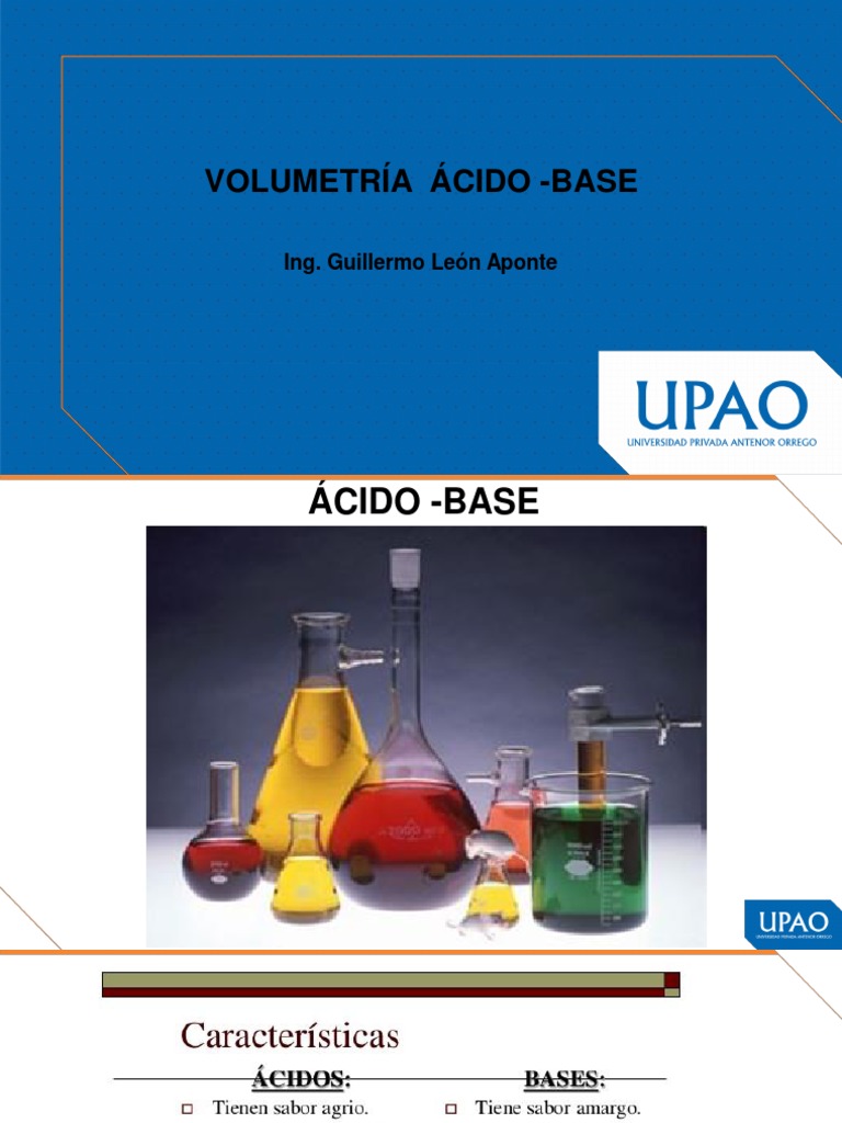 Presentacion 2.volumetria Acido - Base | Descargar gratis PDF | Valoración | Química