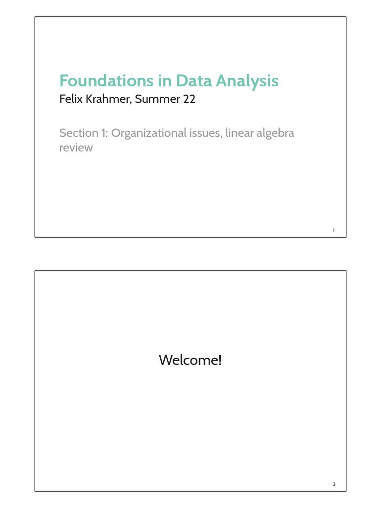 Foundations Lecture 1 Printout | PDF