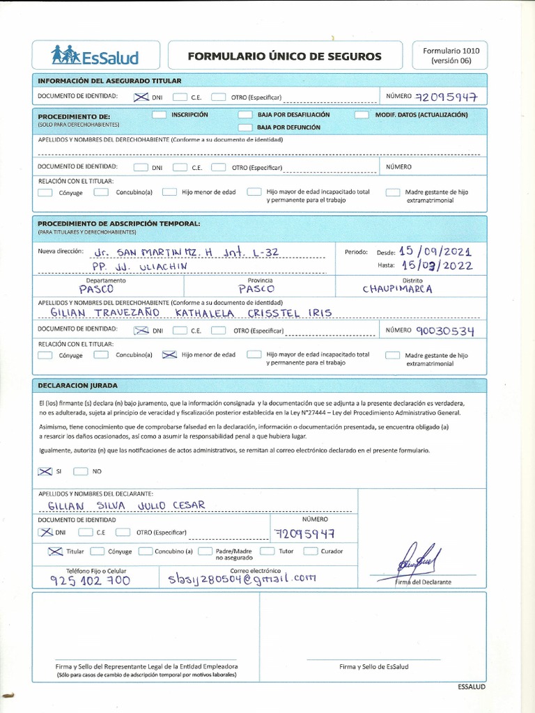 Formulario 1010 - Kataleya0001 | PDF