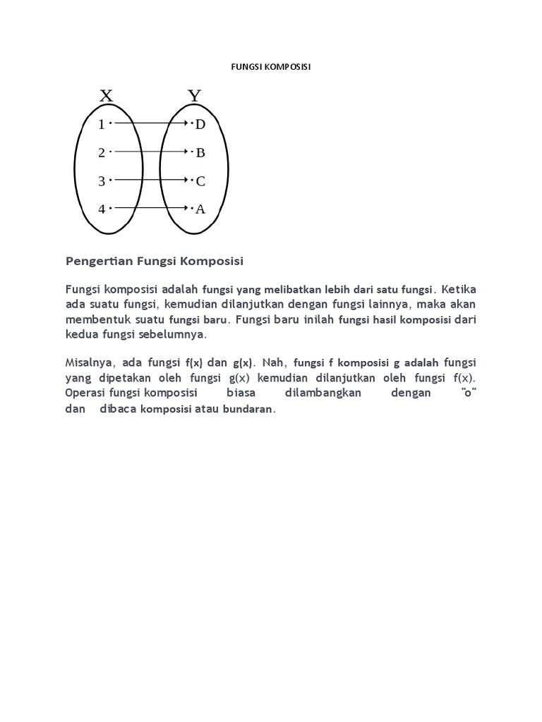 Fungsi Komposisi dan Contohnya | PDF