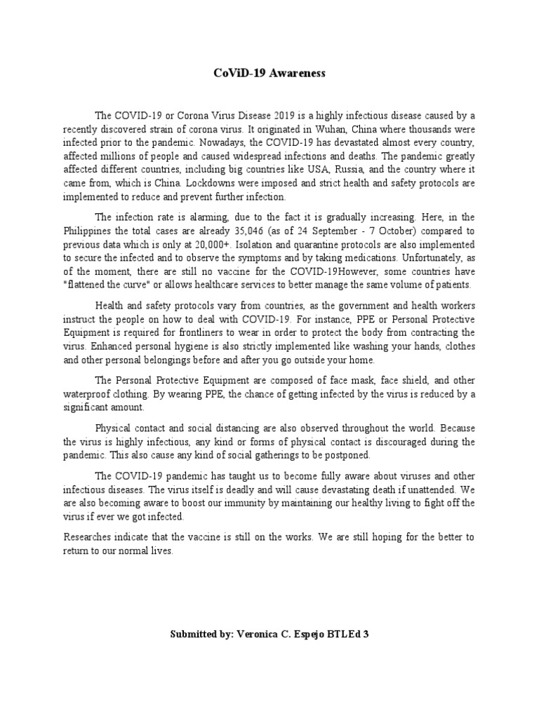 Informative Speech in CoViD-19 | PDF | Infection | Pandemic