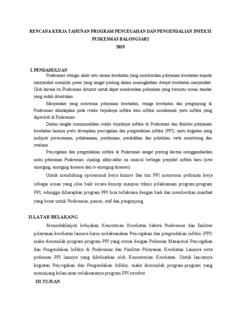 Rencana Kerja PPI | PDF