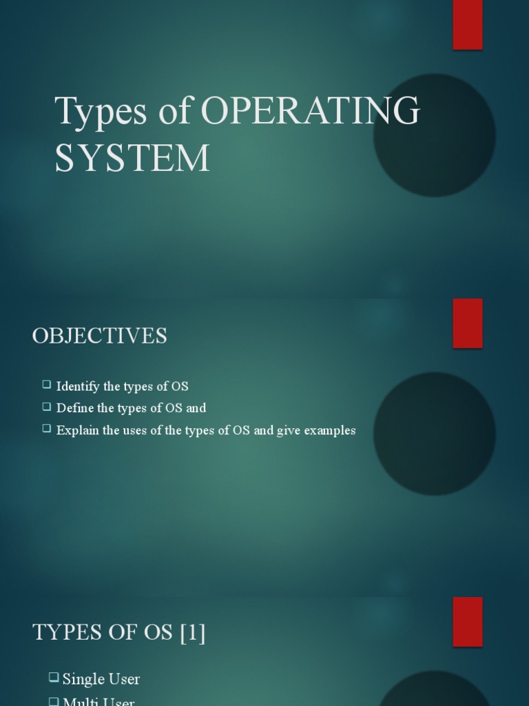 Types of OPERATING SYSTEM | PDF | Operating System | Process (Computing)