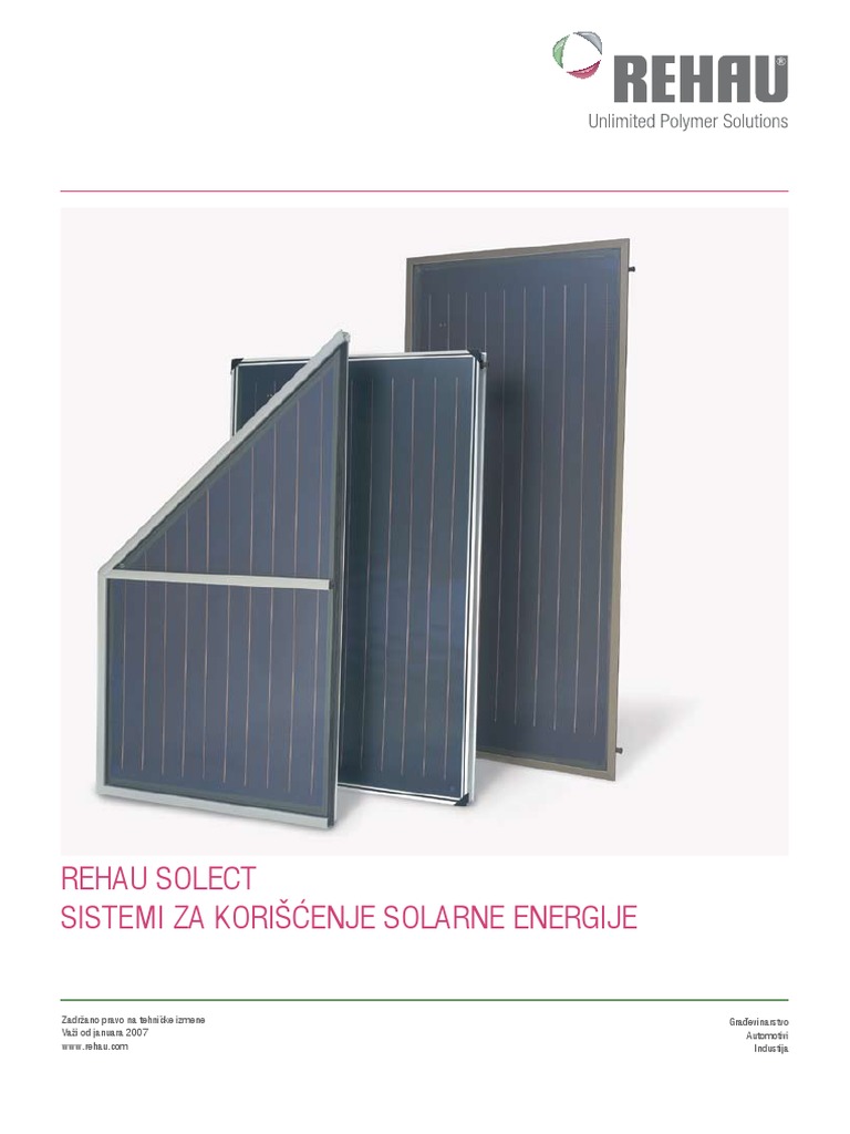 Rehau Solarni Sistemi | PDF