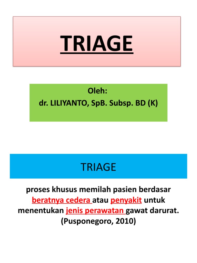 Alur Triase IGD | PDF