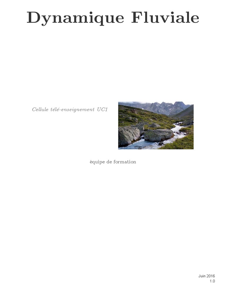 Cours +TD (Dynamique Fluviale +le Karst) | PDF | Ruisseau | Calcaire