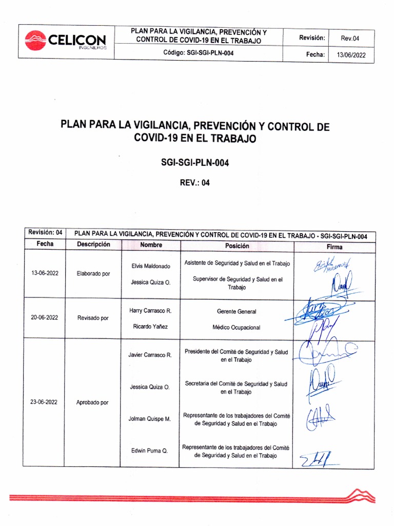 REV.4 Plan para La Vigilancia, Prevención y Control de COVID-19 en El ...