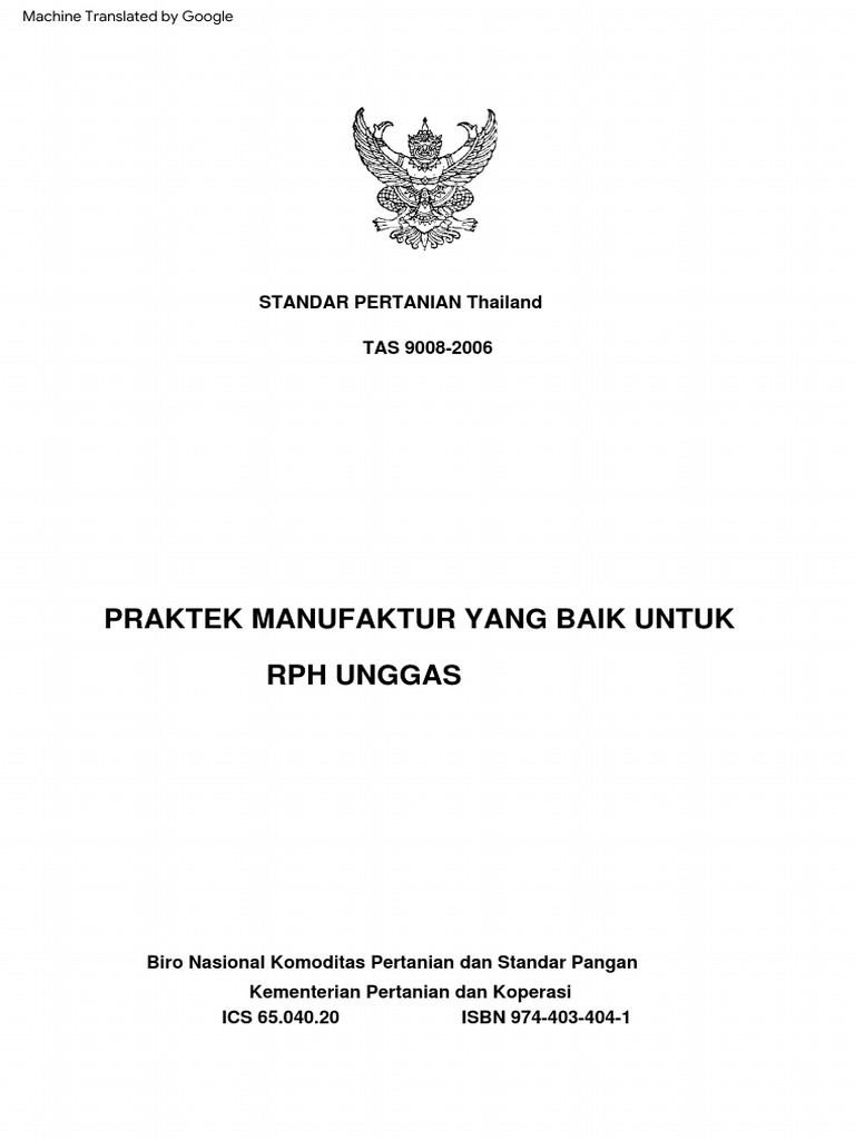 GMP For Poultry Abbatoir | PDF | Kesehatan Holistik