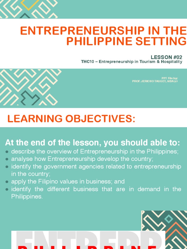 Strengthening Entrepreneurship in the Philippines: An Analysis of ...